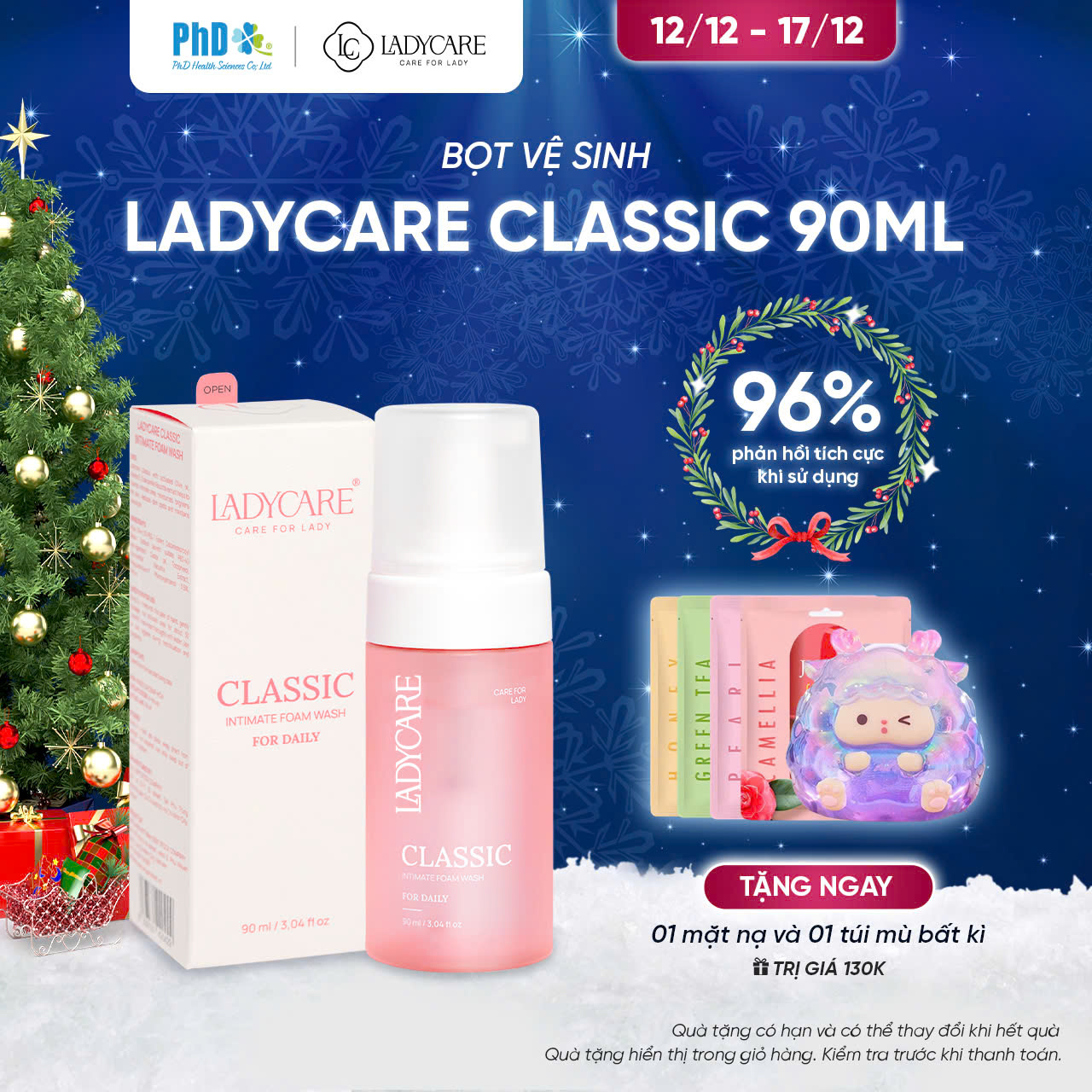 Bọt Vệ Sinh Phụ Nữ Ladycare Classic 90ml Mọi Loại Da, Kháng Khuẩn, Duy ...