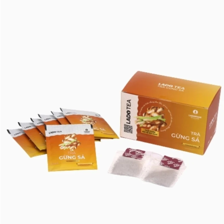 Trà Gừng Sả Lado Tea Ladophar , Đặc Sản Ngon Lạ Đà Lạt Hộp 20 Túi Lọc ...