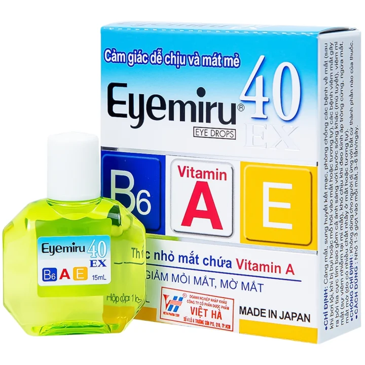 Thuốc Nhỏ Mắt Eyemiru 40 Ex Bảo Vệ Mắt, Tránh Cận Thị, Viễn Thị (Chai 15ml) | Aemi