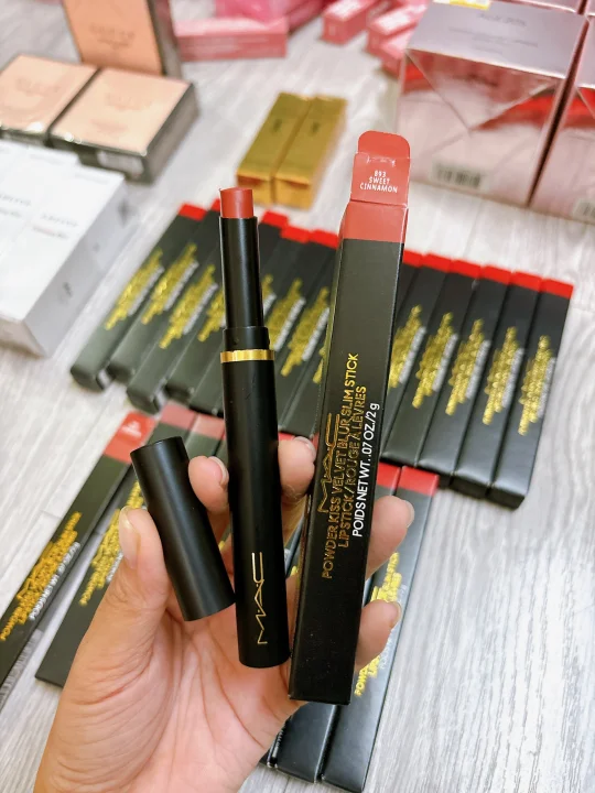 Son MAC Powder Kiss Velvet Blur Slim 893 Sweet Cinnamon – Màu Trà Sữa ...